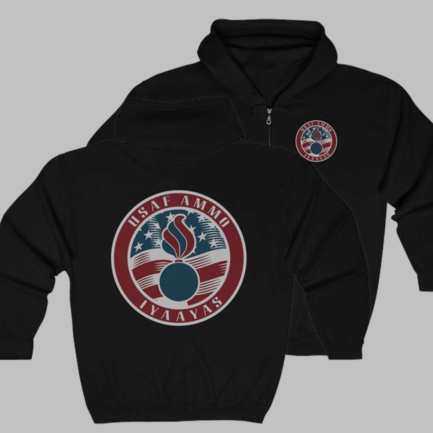 Hoodie Back/Front Print Zip – tagged "back side print" – AMMO Pisspot ...