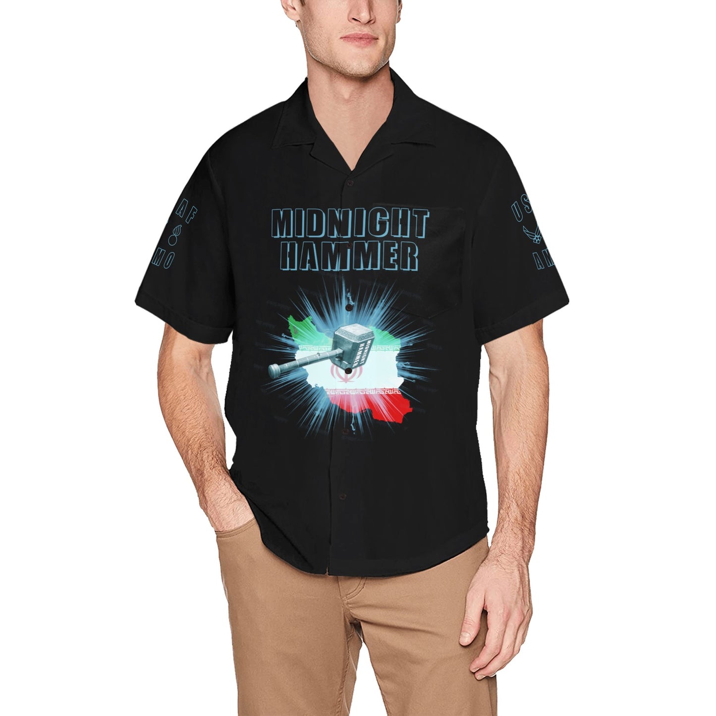 USAF AMMO Midnight Hammer Colored Map Pisspot AF Vector Mens Black Haw ...