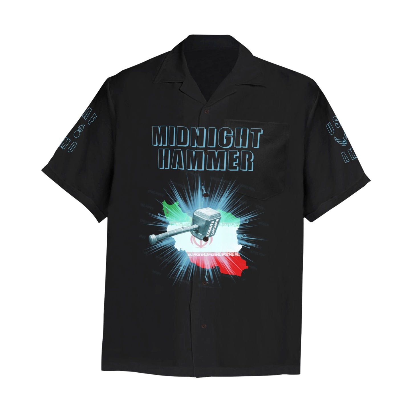 USAF AMMO Midnight Hammer Colored Map Pisspot AF Vector Mens Black Haw ...