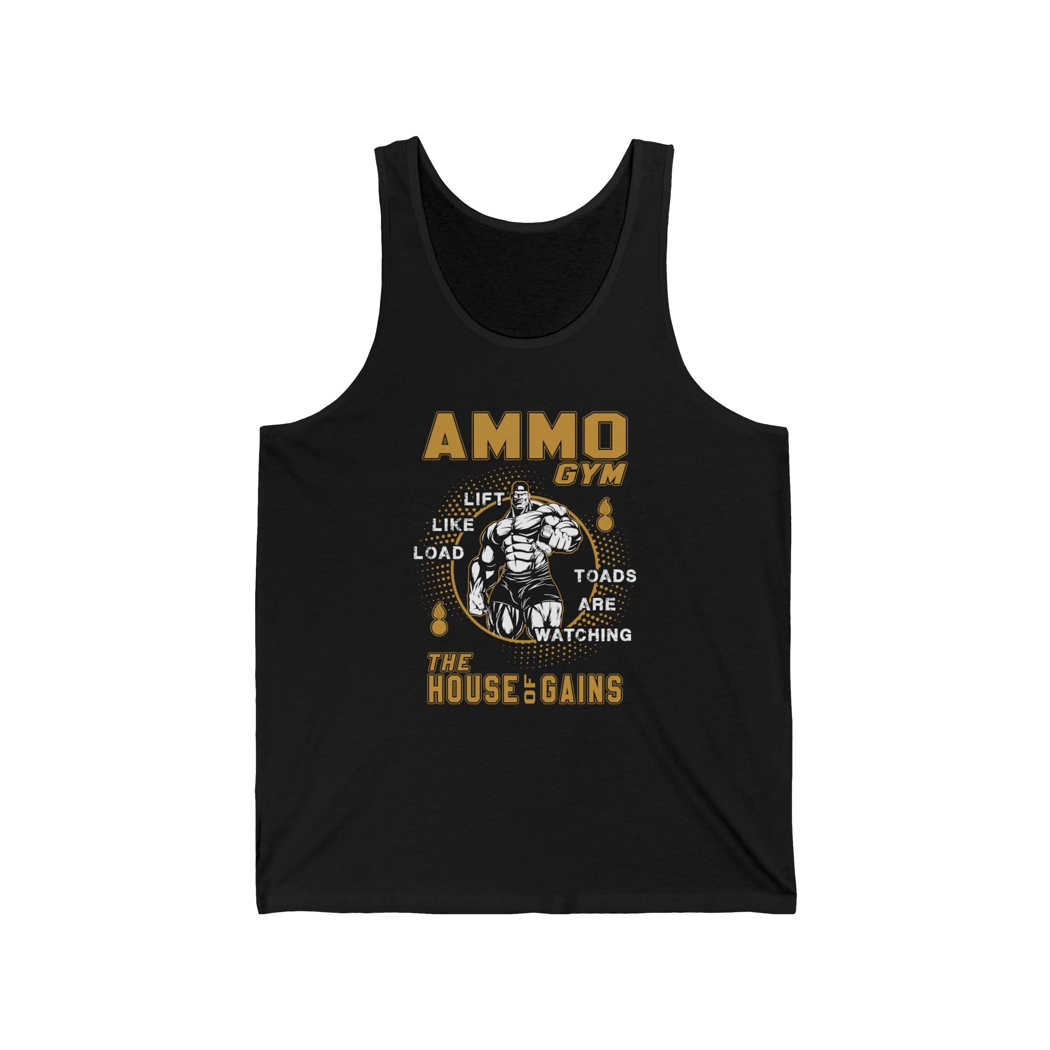AMMO Gym Lift Lift Load Toads Are Watching The House Of Gains Unisex J ...