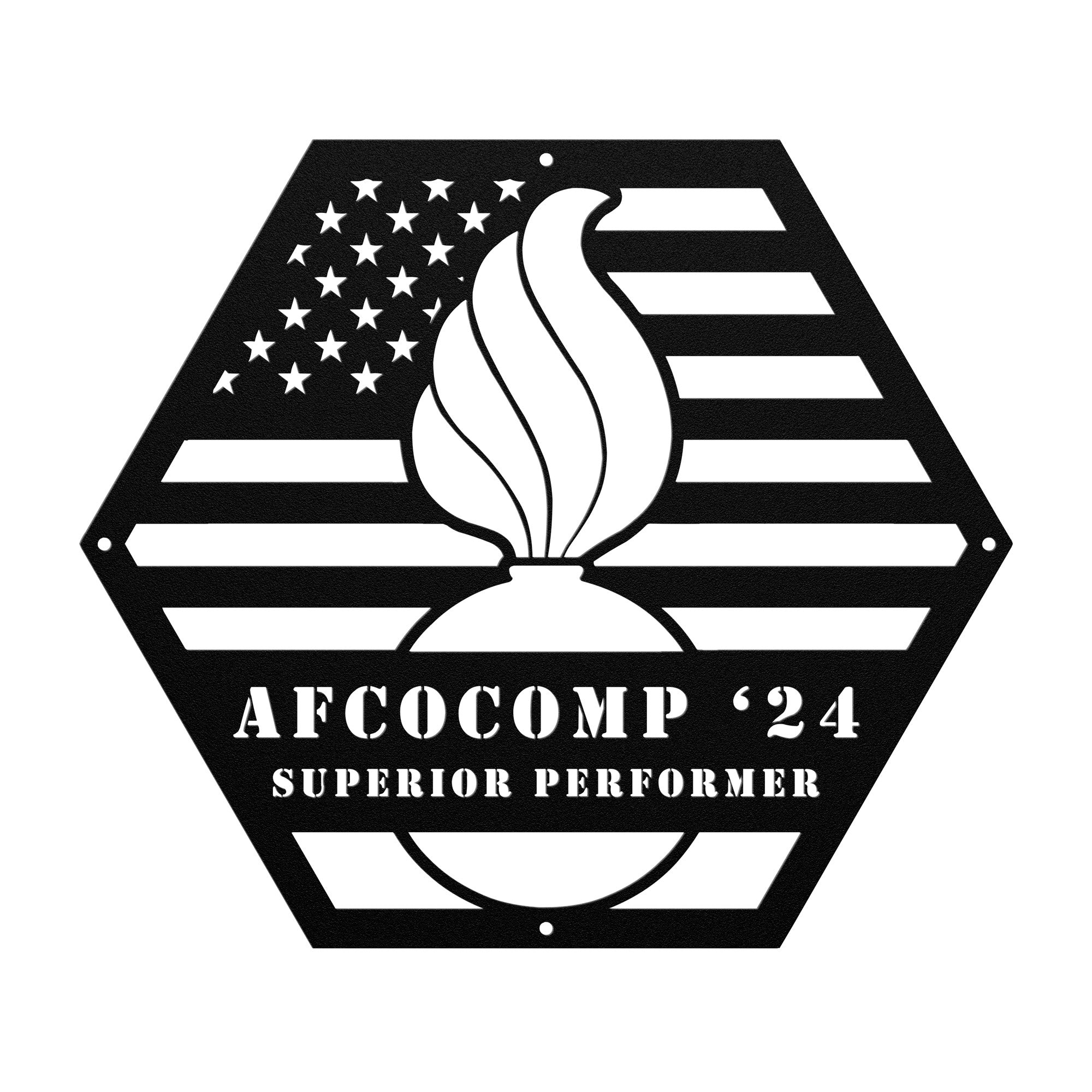 AFCOCOMP 2024 Superior Performer Die Cut Hanging Metal Wall Sign – AMMO ...