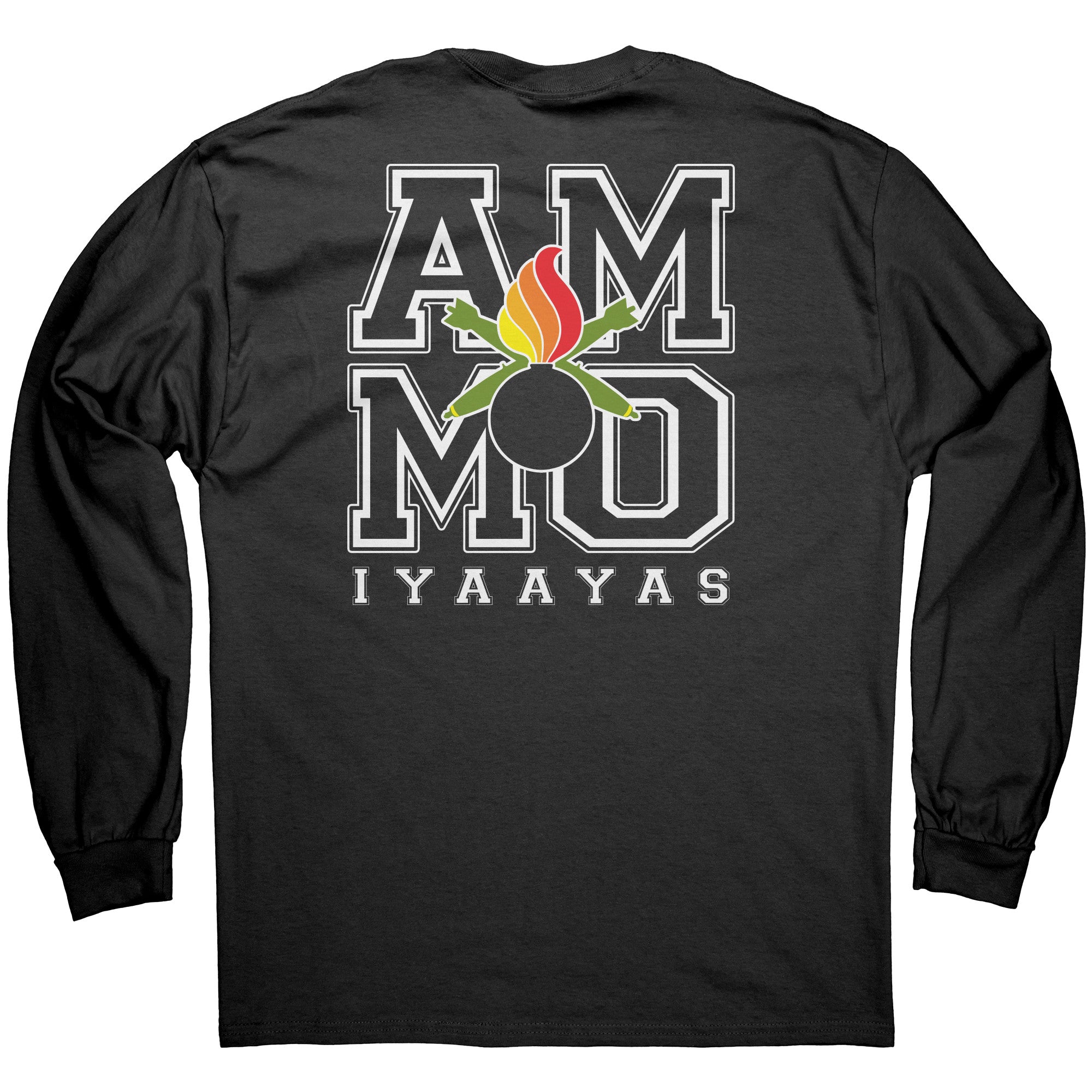 USAF AMMO Square Logo With Colored Pisspot MK-82s and IYAAYAS Mens Lon ...