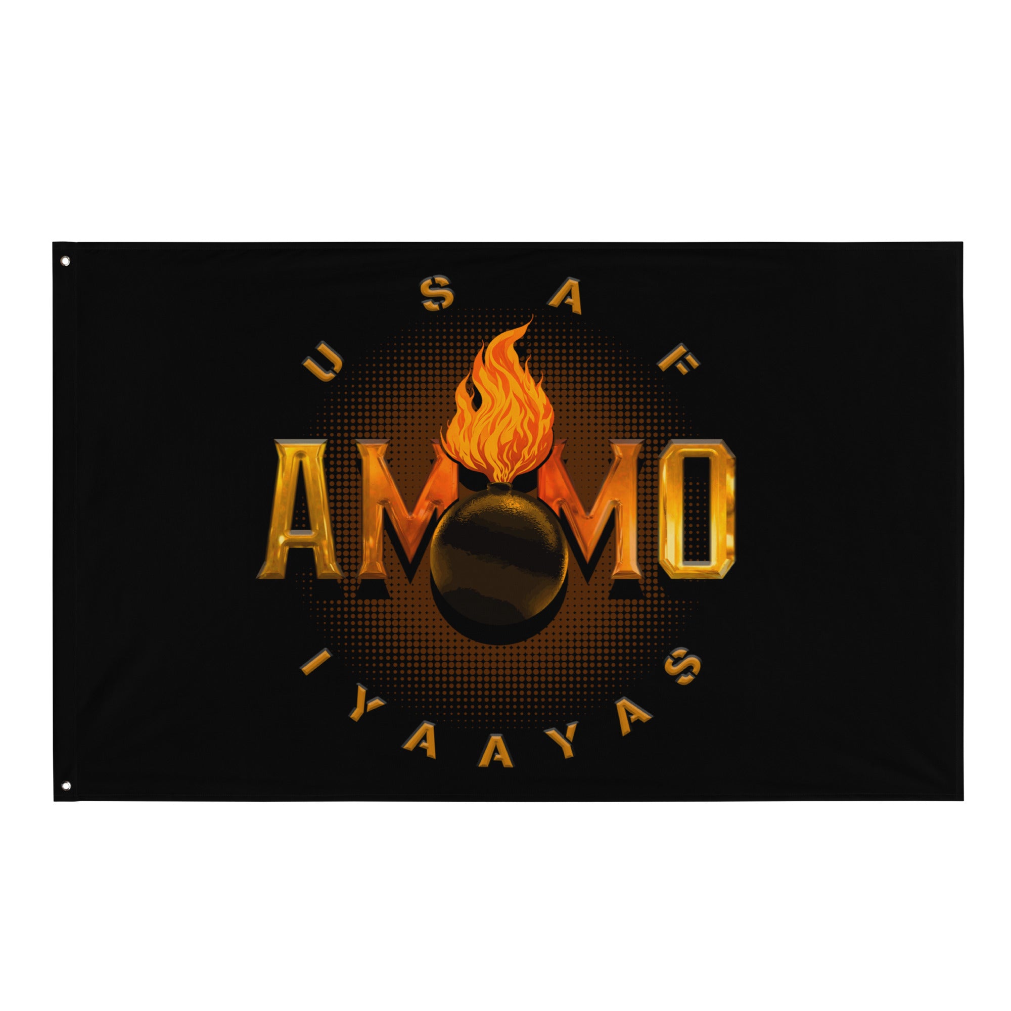 USAF AMMO IYAAYAS Glowing Background Pisspot One-Sided Wall Flag – AMMO ...