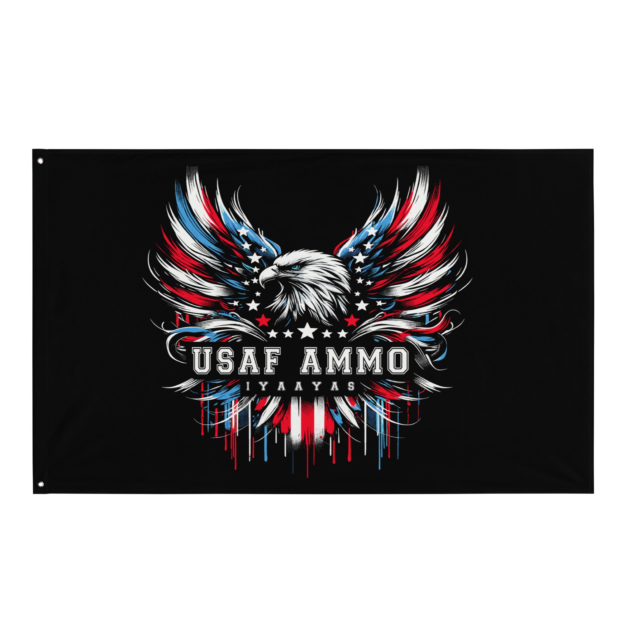 Patriotic Eagle Pisspot USAF AMMO IYAAYAS One-Sided Wall Flag – AMMO ...